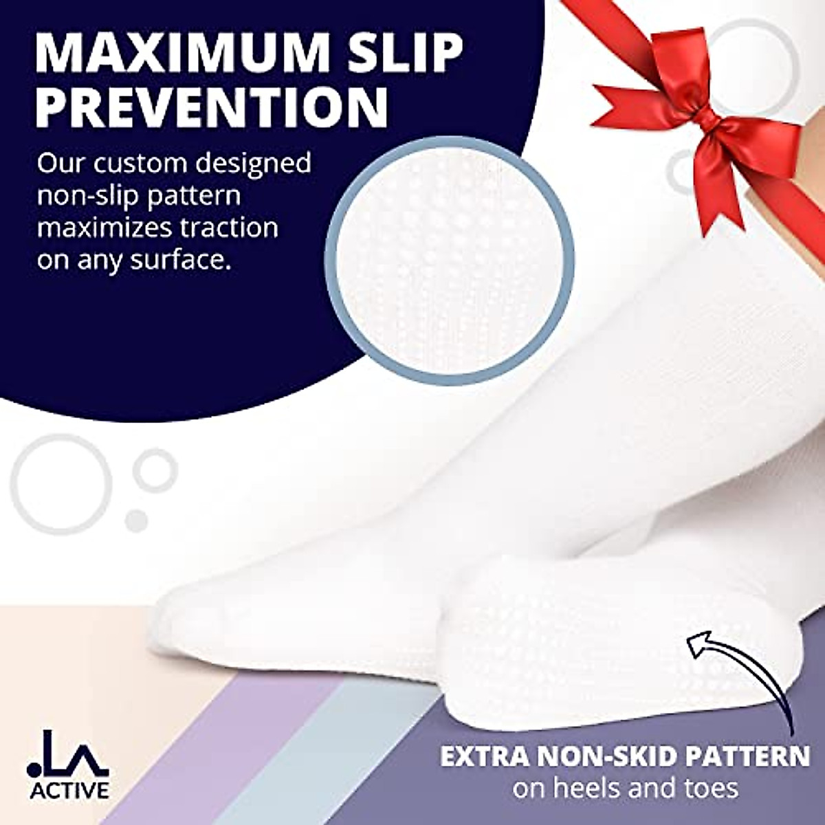 LA ACTIVE Girls Knee High Socks Cozy Warm Cotton Uniform Athletic Socks for Toddlers Dress Socks