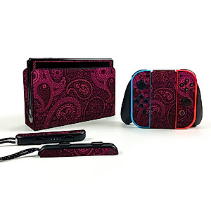 MightySkins Skin Compatible with Nintendo Switch OLED - Paisley | Protective, Durable, and Unique Vinyl Decal wrap Cover | Easy to Apply, Remove, and Change Styles | Made in The USA