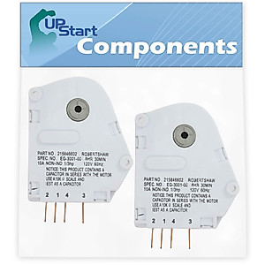 2-Pack 215846602 Defrost Timer Replacement for Frigidaire FRT21LR8DSP Refrigerator - Compatible with 215846602 Refrigerator Defrost Timer - UpStart Components Brand