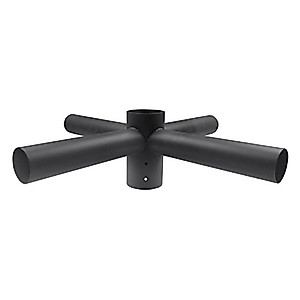 1000LED Quad 90 Degree Horizontal Tenon Adapter, Quad Spoke Bracket for 2.5 Inch Round Pole, Lighting Mounted Accessories for LED Shoebox Parking Lot Light, Street Light