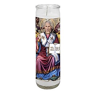 Famous Anthony Fauci Prayer Candle - 8 inch Glass Prayer Votive Saint Candle TB