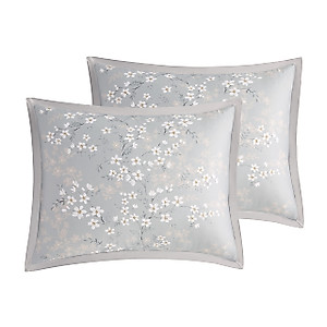 Charisma - King/California King 3 Piece Duvet Cover + Sham Set - Terra Collection - Grey