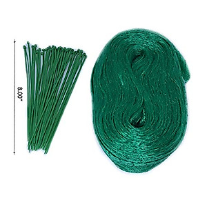 HSelar Best Bird Netting - Protect Plants and Fruit Trees from Birds and Wildlife – 13.12Ft x 49.2Ft Bird Netting with 50 Pcs Nylon Cable Ties - Reusable Instantly (Large Size)