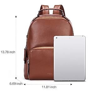 BOSTANTEN Womens Leather Wallets RFID Blocking Large Capacity＆Leather 15.6 inch Laptop Backpack Computer Bag