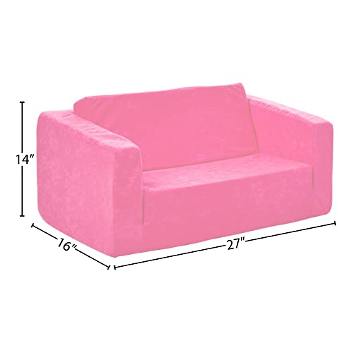 Fun Furnishings 55204 Furnishings Toddler Flip Sofa, Hot Pink