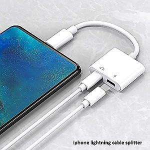 [Apple MFi Certified] 2PACK iPhone Lightning to 2 Lightning Adapter, Dual Lightning AUX + Charger Adapter Dongle Cable Splitter Compatible with iPhone 12/11/SE/X/XR/XS/8/7/6 Support Call + Charging