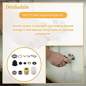 Denkuhin 630-7755 Wall Hydrant Repair Kit Compatible with Faucet Repair Kit 500 400 300 Series, Replacement for Pressure Vacuum Breaker