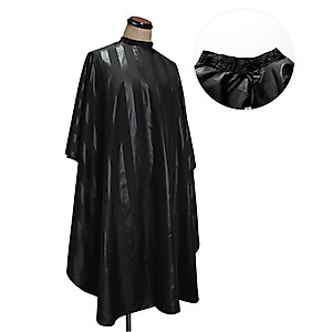 SMARTHAIR Professional Salon Cape Polyester Barber Cape Hair Cut Cape,54”x62”,Black,C035001C