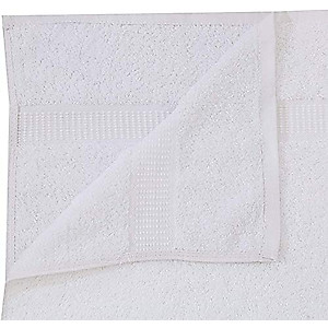 GOLD TEXTILES Premium Quality Hand Towels ( 12 Pack,White,16 x 27 Inches) - Luxury Salon Towels- Multipurpose Use for Bath, Hand, Face, Gym and Spa -Soft, Thick & Highly Absorbent (12, White)