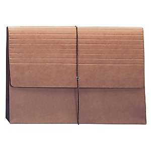 Smead Expanding File Wallet, Flap and Cord Closure, 5-1/4" Expansion, Extra Wide Legal Size, Redrope, 10 per Box (71189)