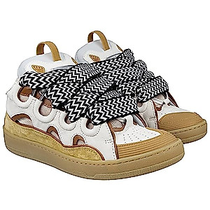 Endoto Fat Shoelaces Replacement Flat Laces for Lanvin Sneaker Shoes(Color:Black&White,Size:68Inch)