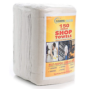 SIMPLI-MAGIC Shop Towels Pack of 300, Red and White