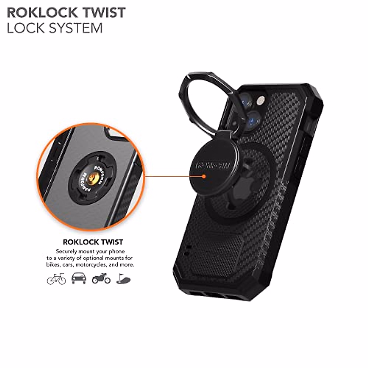 Rokform - iPhone 13 Mini Rugged Case + Low Pro Magnetic Phone Mount