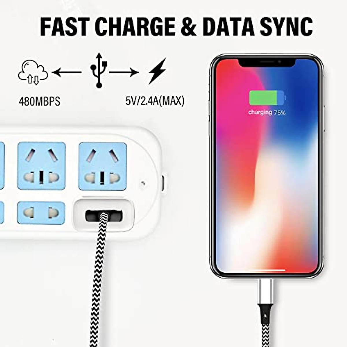 LTDNB [MFi Certified iPhone Charger Cable 3Pack[3/3/6ft] Fast Charging Lightning Cable Compatible iPhone 12/11Pro Max/11Pro/11/XS/Max/XR/X/8/8P/7and More-Black&White