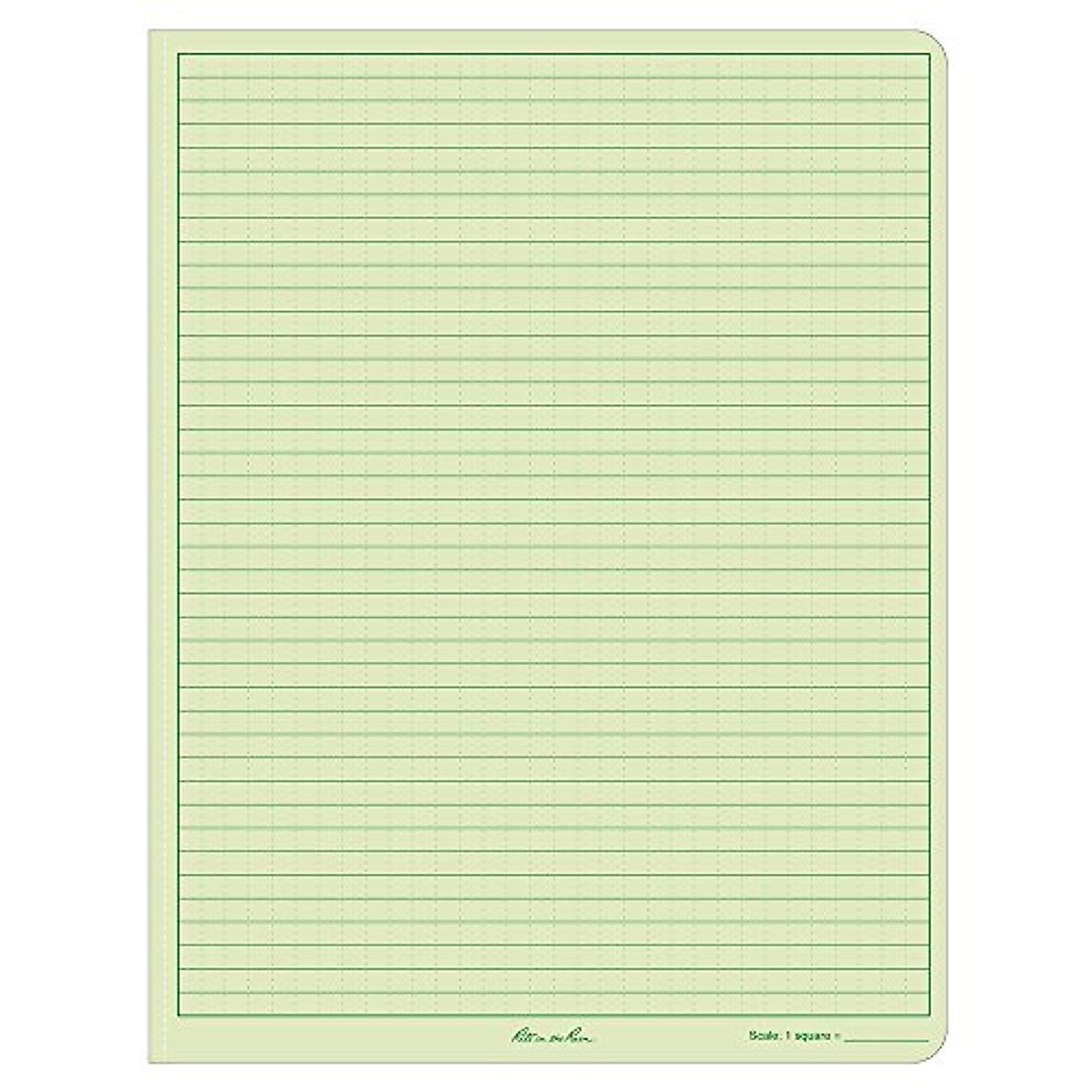 Rite in the Rain Weatherproof Hard Cover Notebook, 8 3/4" x 11 1/4", Green Cover, Universal Pattern (No. 970F-MX)