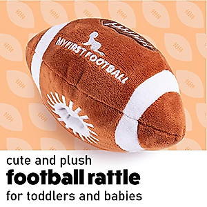 Plush Baby Football Rattle | Learning Content | Great Gift for Baby and Toddler Girls or Boys | 0-36 Months