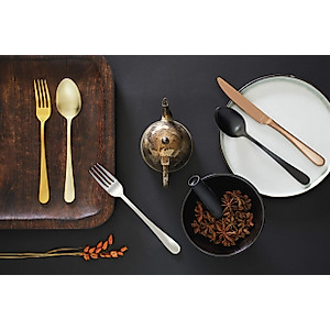 Amefa Austin 18/0 Stainless Steel Flatware Set - Matte Black - 20 Piece Place Setting - Service for 4 - Knife & Fork Spoon Set - Amefa Cutlery Set - Amefa Flatware Set - Modern Silverware Set