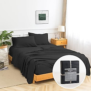 KeoWin 18 Inch Full Sheets Deep Pocket,Cooling Sheets Queen Deep Pockets,Microfiber Sheet Set Deep Pocket,Lightweight Soft & Wrinkle Free