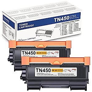 TonerPlusUSA Compatible TN450 High Yield Toner Cartridge Replacement for Brother TN450 TN420 TN-450 Toner Cartridge Used for Brother HL-2230 2240d 2270dw MFC-7360n 7065dn 7860dw (Black, 2-Pack)