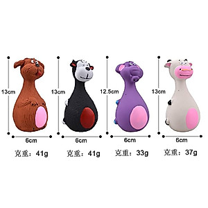 Big Belly Cartoon Animal 2 Pack Squeaky Dog Cat Pet Toys, Grind Teeth Dog Cat Pet Toys, Chew Dog Cat Pet Toys, Interactive Dog Cat Pet Toys…