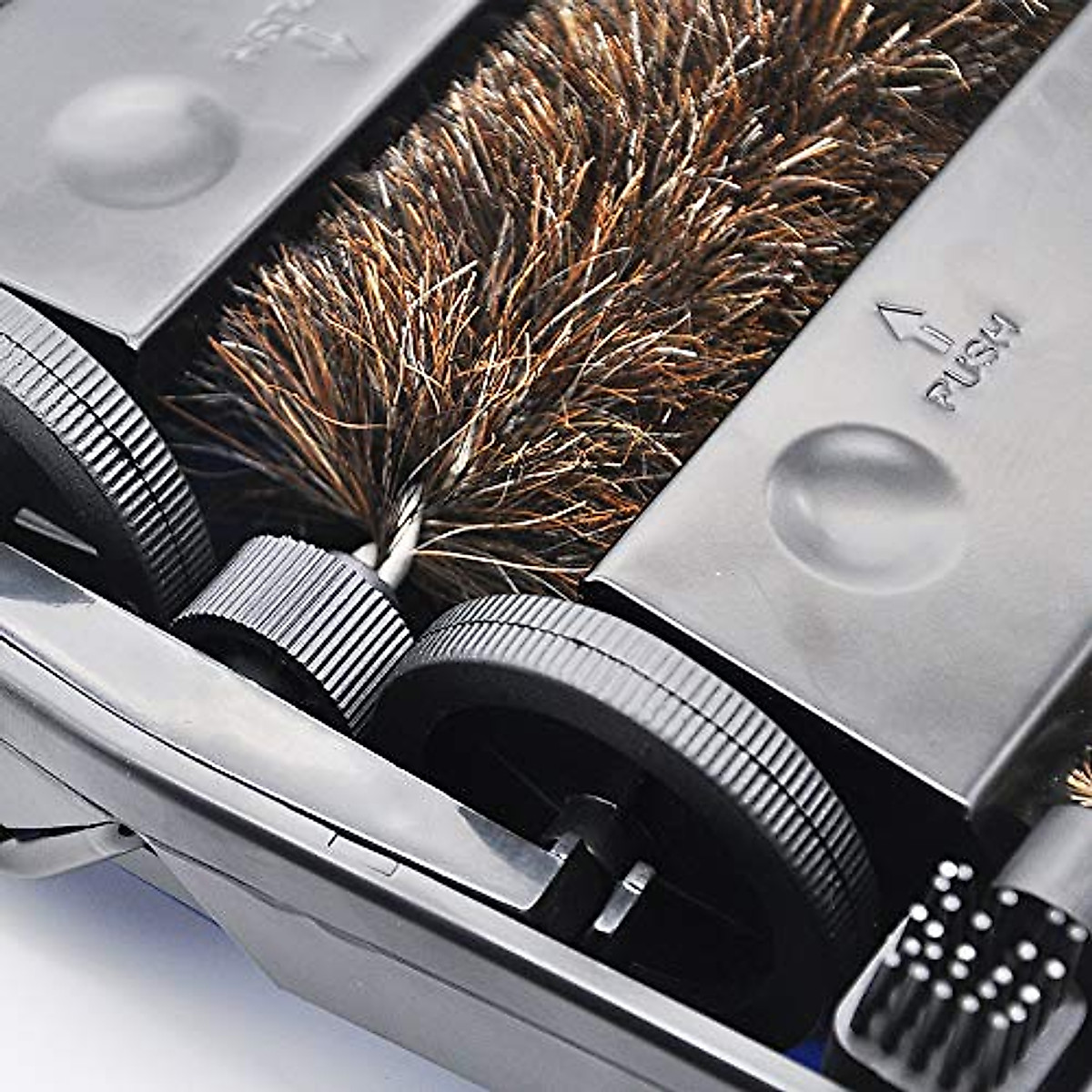 EZ SPARES Quiet Carpet Sweeper, Floor Sweeper with Horsehair Roller Brush Strong,Suitable for Carpet Cleaning Power,Bristle Sweeper,Great for House,Office,Kitchen,Carpet(Blue)