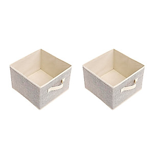 NEPA Market Fabric Storage Cube Bins - Non-Woven Foldable Fabric Bins, Closet Organizers for Shelves, Perfect for Clothes, Toys and More (Gray, Small)
