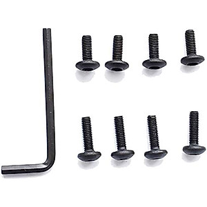 MySit Office Chair Armrest Replacement Arm Pads Universal 4" 5.5" Mounting Hole (Set of 2) Black