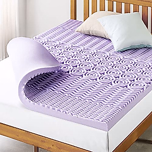 Best Price Mattress Twin Mattress Topper - 3 Inch 5-Zone Memory Foam Bed Topper with Lavender Infused Cooling Mattress Pad, Twin Size