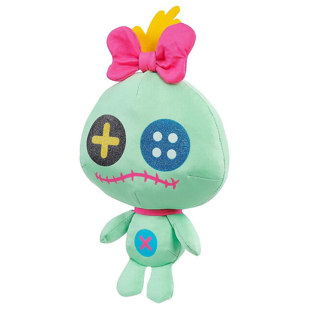 Disney Doorables Puffables Plush Stitch, 10-inch Collectible Plush Featuring Glitter Eyes, Styles May Vary, Kids Toys for Ages 3 Up by Just Play