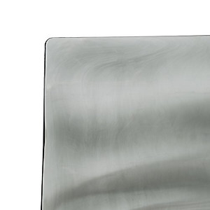 LeisureMod Astor Water Ripple Design Modern Lucite Dining Side Chair with Metal Legs, Transparent Black