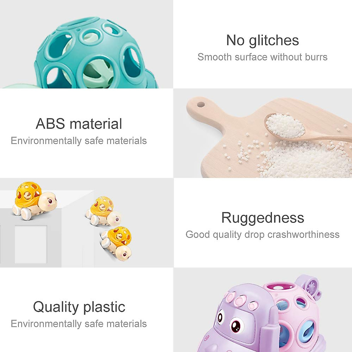 ZMZS Baby Car Toys for 6 to 12 Months,Infant Soft Rubber Push and Go Vehicles,Toddler Rattle Roll Car Friction Powered Truck Toy,Preschool Learning Gift for 1 2 3 Years Old Boys Girls