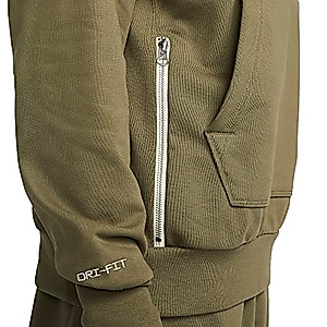 Nike Dri-FIT Standard Issue Men's Unisex Pullover Basketball Hoodie (as1, alpha, m, regular, regular, Medium Olive/Pale Ivory)