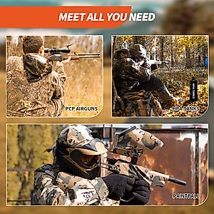 TOAUTO A2X Upgraded PCP Air Compressor, One Button Start, Auto-Stop, Portable 4500Psi/30Mpa, Oil/Water-Free, HPA Compressor for Paintball/PCP Air Rifle/Scuba Tank,Powered by Home 110VAC or Car 12VDC