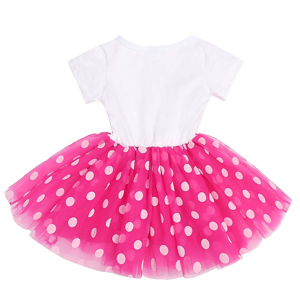 My 1st Birthday Outfit Wild One Baby Girl Dress Skirt Headband Polka Dot Party Princess Fancy Dress Up Costume Going Home Outfits Cake Smash Photo Props First Halloween Clothes Hot Pink 1 Year Photo