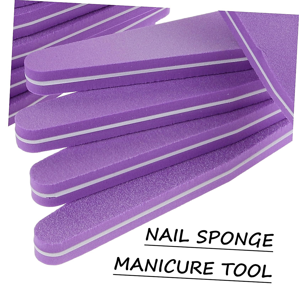 FOMIYES 10pcs Nail File Emery Board Natural Sponge Trim Buffing Block Manicure Buffing File Nail Buffer File Nail File Buffer Nail Buffer Block Grit Purple Newborn Pedicure