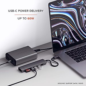 Satechi USB C Hub Multiport Adapter, USB C Docking Stationing Station with 4K HDMI, 60W USB C PD Charging, 2 USB-A, Ethernet, Micro/SD Card Readers, for MacBook Pro/Air M1 M2 M3, Windows - Space Grey