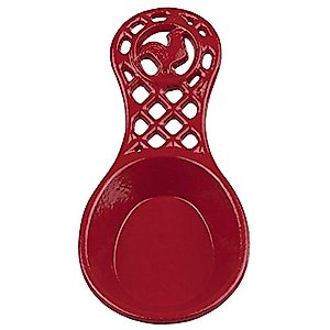 Home Basics Cast Iron Rooster Spoon Rest Sr44172, 7.62" x 3.50" x 1.37"