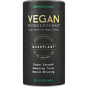 Protein Works - Vegan Wondershake | Vegan Protein Shake | Super Smooth, Amazing Taste | | 21g Plant Based Protein | Premium Vegan Blend | Low Calorie | 30 Servings | Double Chocolate