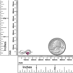 Gem Stone King 925 Sterling Silver Gemstone Birthstone Infinity Ring | Heart Shape 4MM | Wedding Engagement Anniversary Promise Ring For Women | Available in Size 5,6,7,8,9