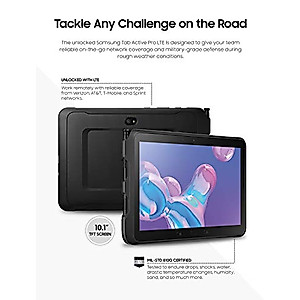 Samsung Galaxy Tab Active PRO 10.1" | 64GB & LTE (UNLOCKED) Water-Resistant Rugged Tablet, Black – SM-T547UZKAXAA