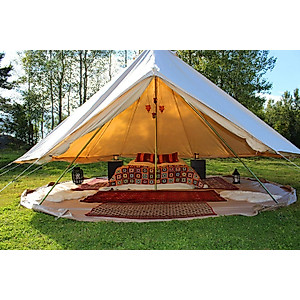 Comfortable Outdoor Cotton Canvas Big Family Camping Bell Tent (Diameter 6M)