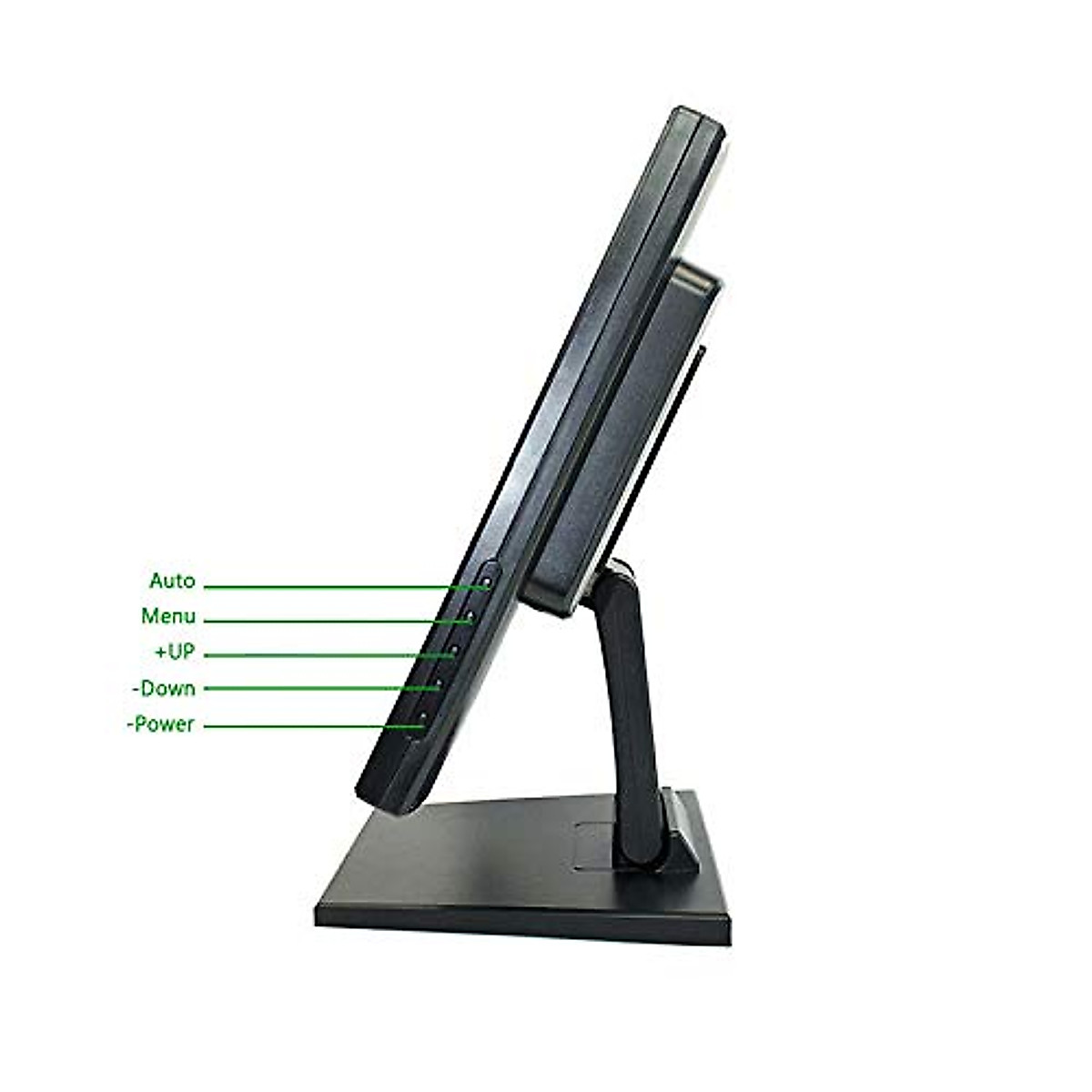 15" Touch Screen LED Display Monitor, Touch Screen Cash Register VOD System POS Stand Restaurant VGA LED Touch Screen Monitor HD for Restaurant Cafe Kiosk Retail