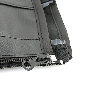 MINILUJIA One Pair Soft Smooth Leather Bumper Handlebar Sleeve Protect Case for Baby Stroller Dustproof Protect Cover with Zipper Close