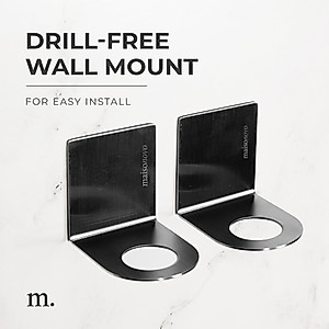 MaisoNovo Adhesive Soap & Shampoo Holder Set of 2 - Silver | Wall Mounted Dispenser Holder