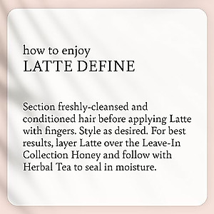 Camille Rose Latte Define "The Leave-In Collection” | Styling Cream, Hair Defining Conditioner, 9 fl oz