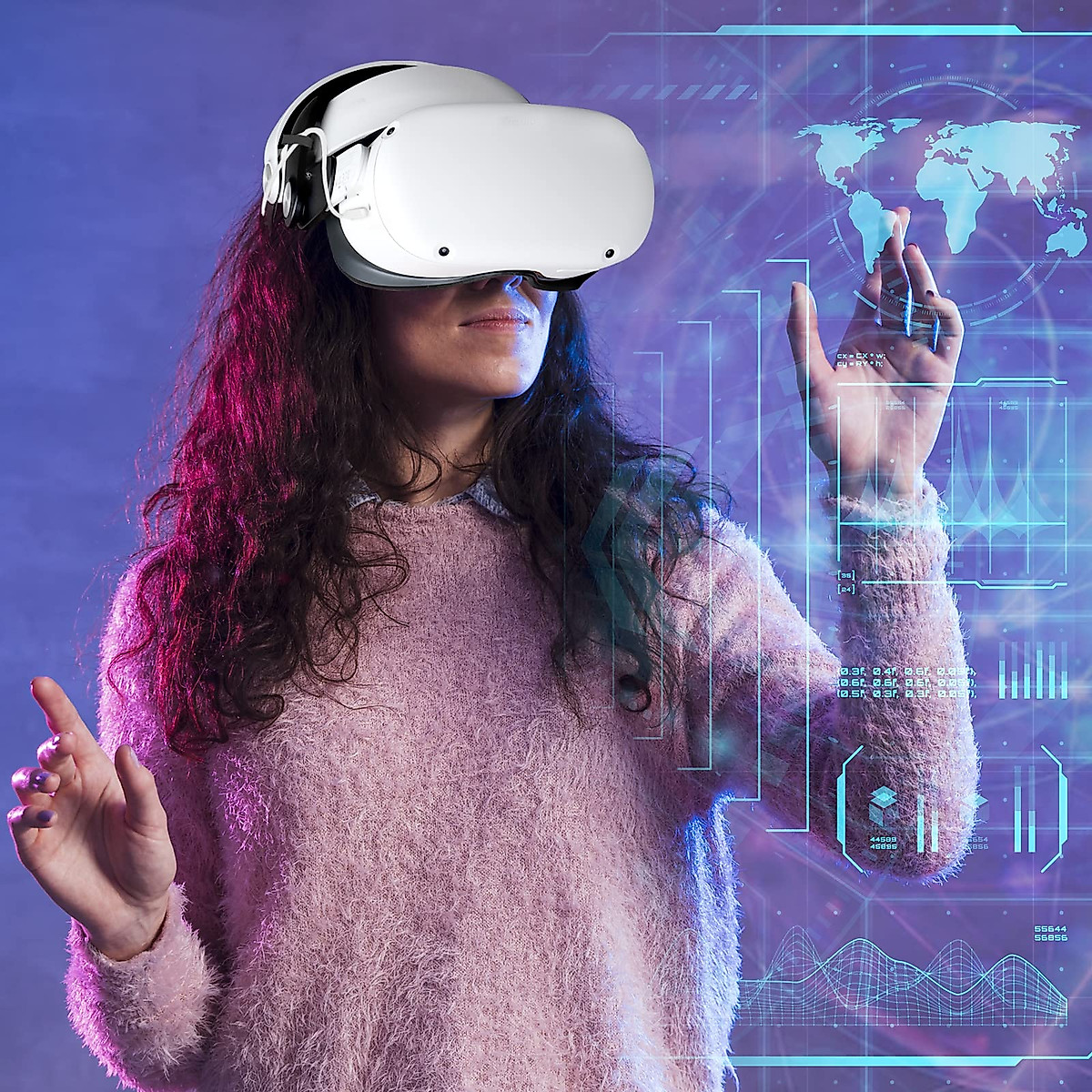 NEWENMO Upgraded Elite Strap with Battery for Quest 2, 5300mAh for Quest 2 Battery Pack, Head Strap in VR for Enhanced Support Comfort, VR Accessories for Reduce Head Pressure