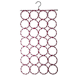 28 Circles Clothes Tie Scarf Rack Hanger DIY Rack Holder Organizer