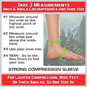 TechWare Pro Ankle Brace Compression Sleeve - Relieves Achilles Tendonitis, Joint Pain. Plantar Fasciitis Foot Sock with Arch Support Reduces Swelling & Heel Spur Pain. (Gray, S/M)