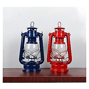 GAOZ Outdoor Lights 2pcs Nostalgic Classic Kerosene Lamp Hurricane Lantern Wild Emergency Light Camp Light,Paraffin Lamp 19cm for Home,Garden,Yard,Decorations