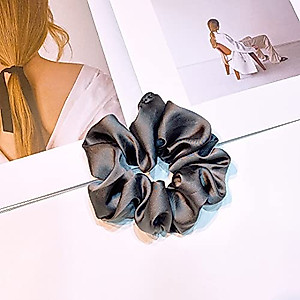 6 Pieces Satin Silk Scrunchies for hair, Big Hair Scrunchies Satin Hair Ties Ponytail Holder No Hurt Your Hair